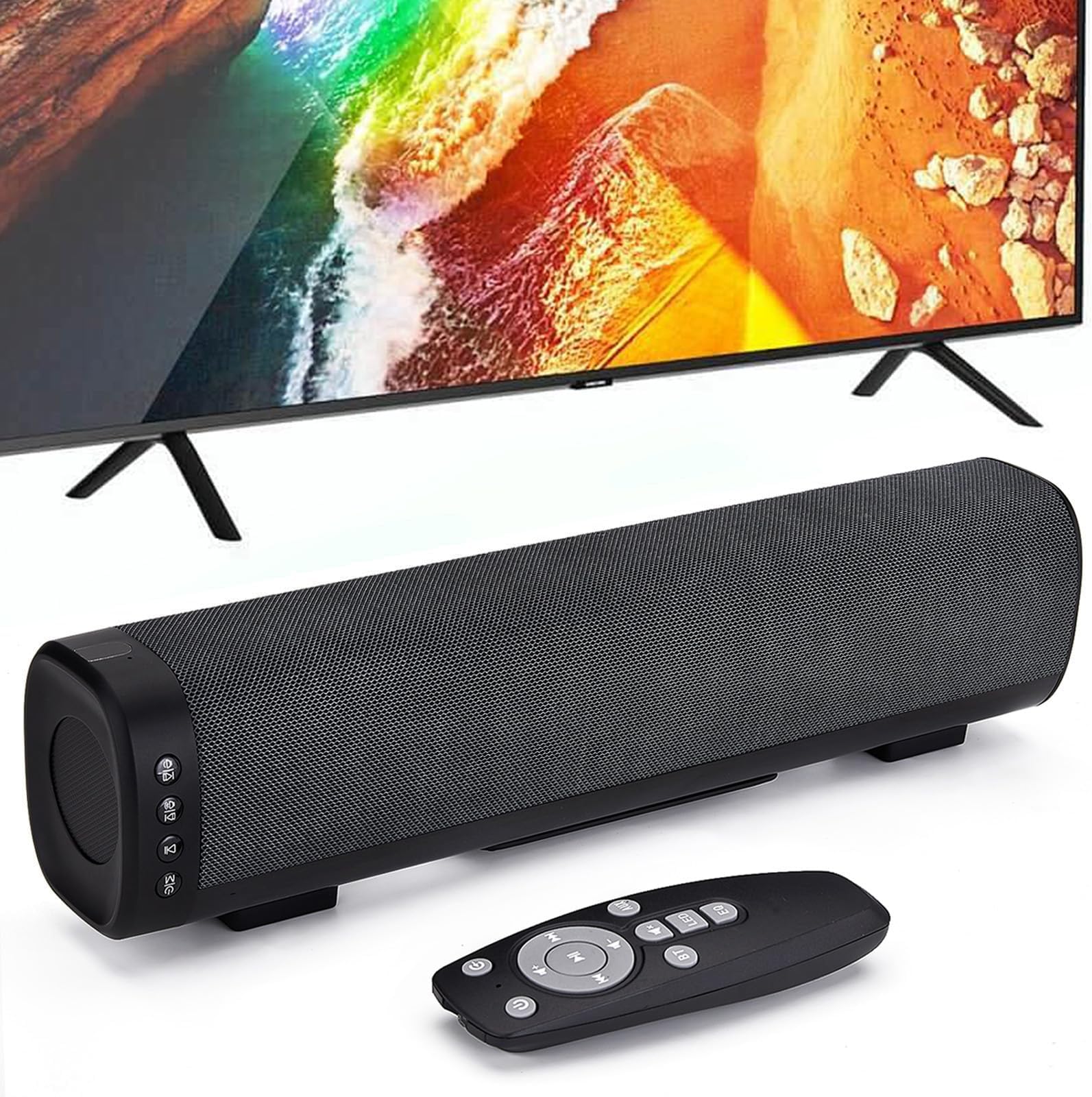 Mini Sound Bar for TV, 16 Inch Bluetooth Speakers, 50W Home Audio ...