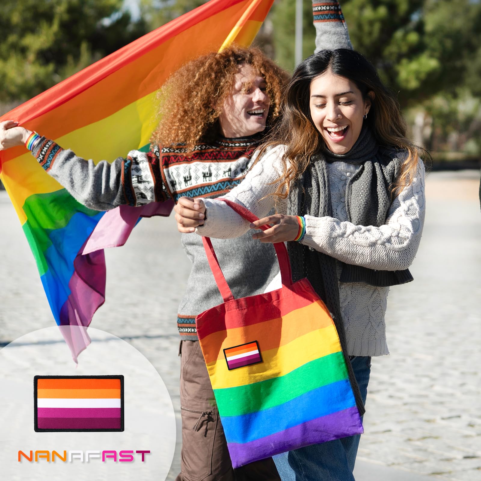 Snapklik.com : Nanafast LGBTQ Rainbow Pride Patch For Gay Lesbian Trans ...