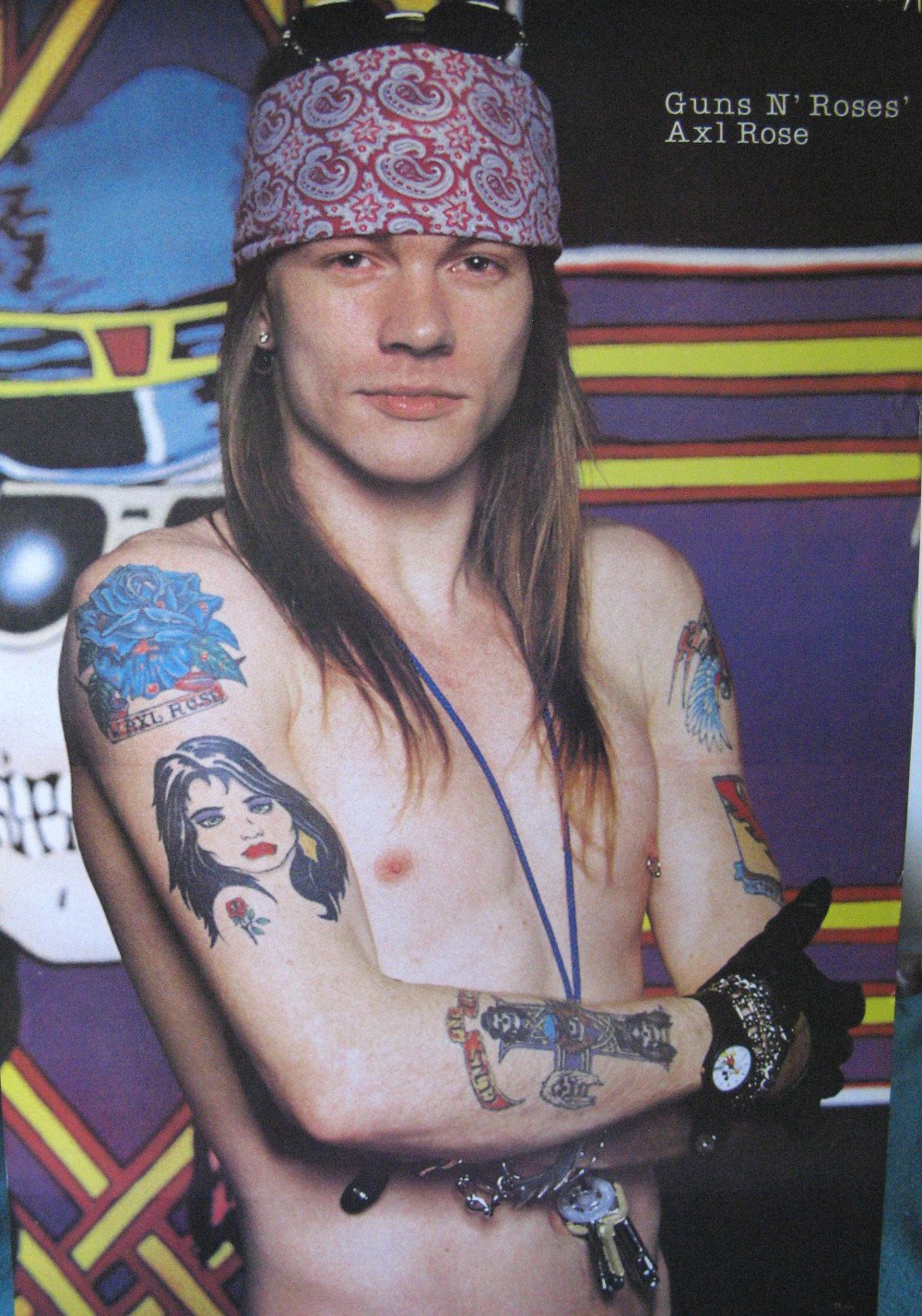 Axl Rose Of Guns N Roses Shirtless Poster 21 X | Desertcart Sri Lanka