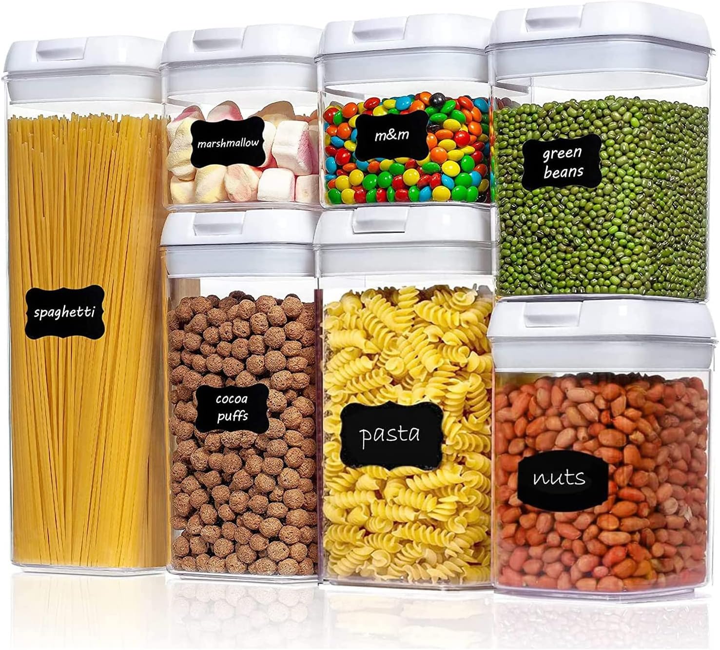 Amazon.com: TINGFENG 7 Pack Airtight Food Storage Containers, Plastic ...