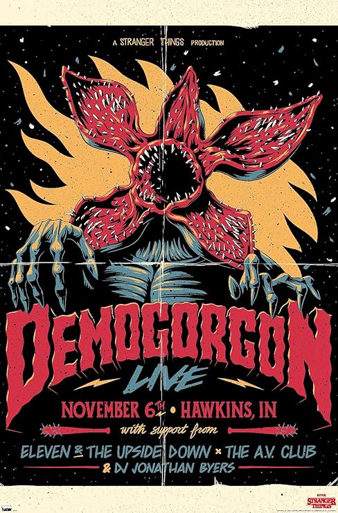 Amazon.com: Netflix Stranger Things - Demogorgon Live Wall Poster, 34L ...