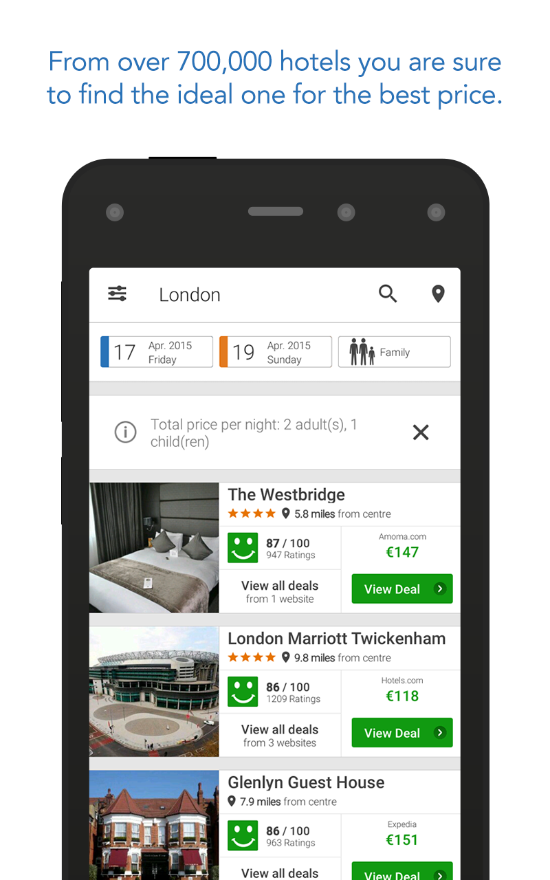 trivago Hotel deal comparison from over 175 booking sites worldwide ...