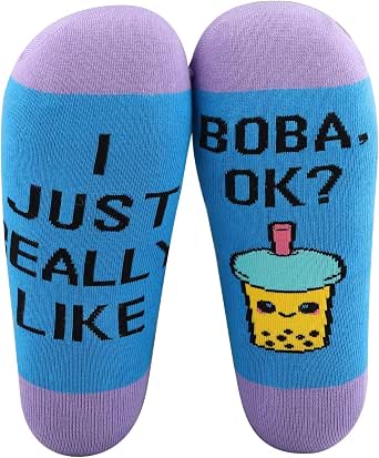 Amazon.com: MBMSO Bubble Tea Socks 1 Pairs Boba Tea Socks Bubble Tea ...