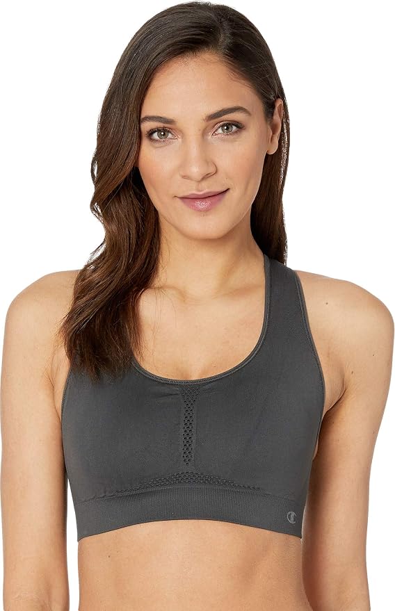 Champion Women's Infinity Shape Sports Bra, Asphalt, XS at Amazon Women ...