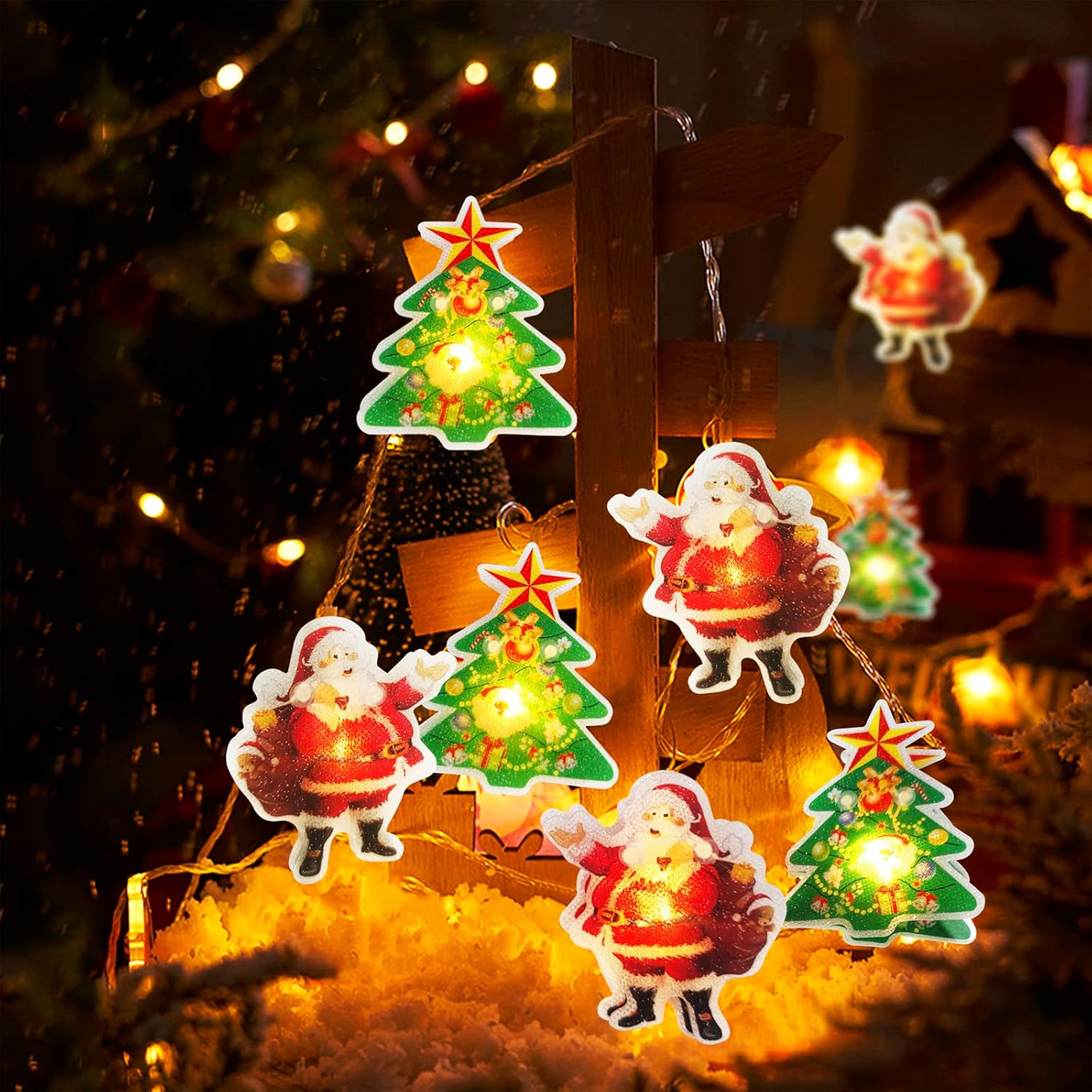 Amazon.com : Christmas Tree Decoration Lights, 13.1FT Christmas Tree ...