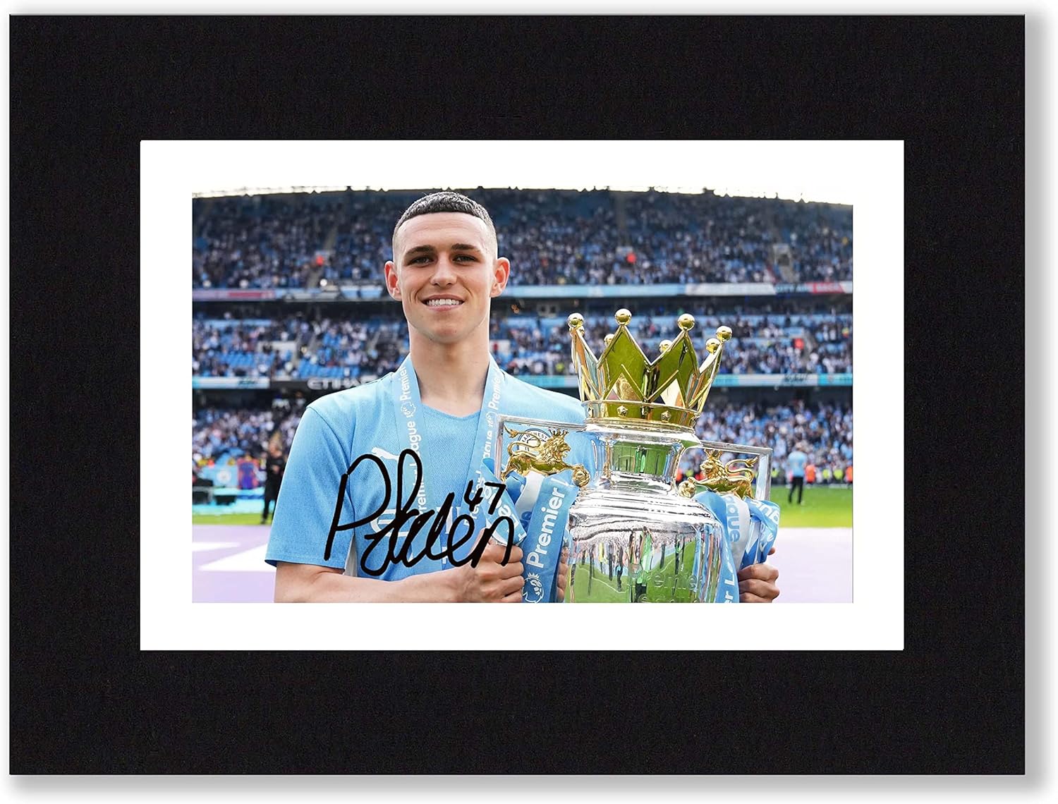 Phil Foden - Manchester City 2021/22 League Champions Signed 8x6 Inch ...
