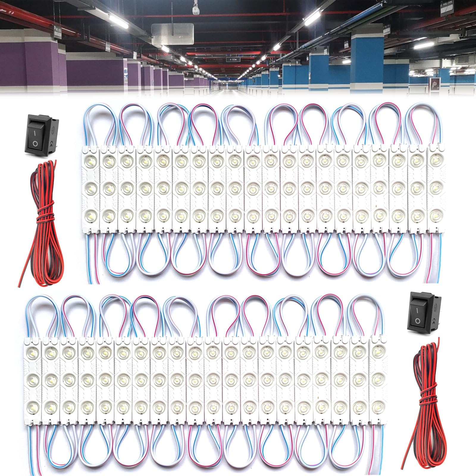 Amazon.com: 12V 120 LEDs Van Interior Light Kits, LED Module Lights ...