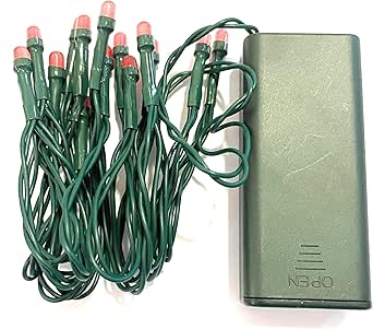 Amazon.com: 2 Pack LED Dome Lights 15 Count Red Bulbs Green Wire ...