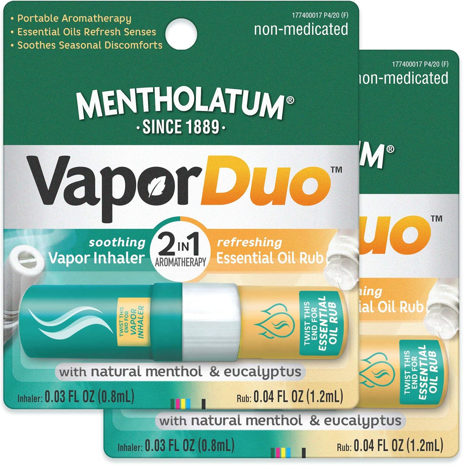 Amazon.com: Mentholatum Vapor Duo, Non-Medicated Nasal Vapor Inhaler ...