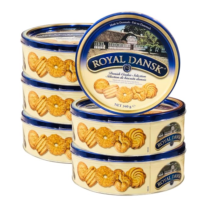 Royal Dansk Selection Butter Cookies - 340g, Pack of 6 | Danish Cookies ...