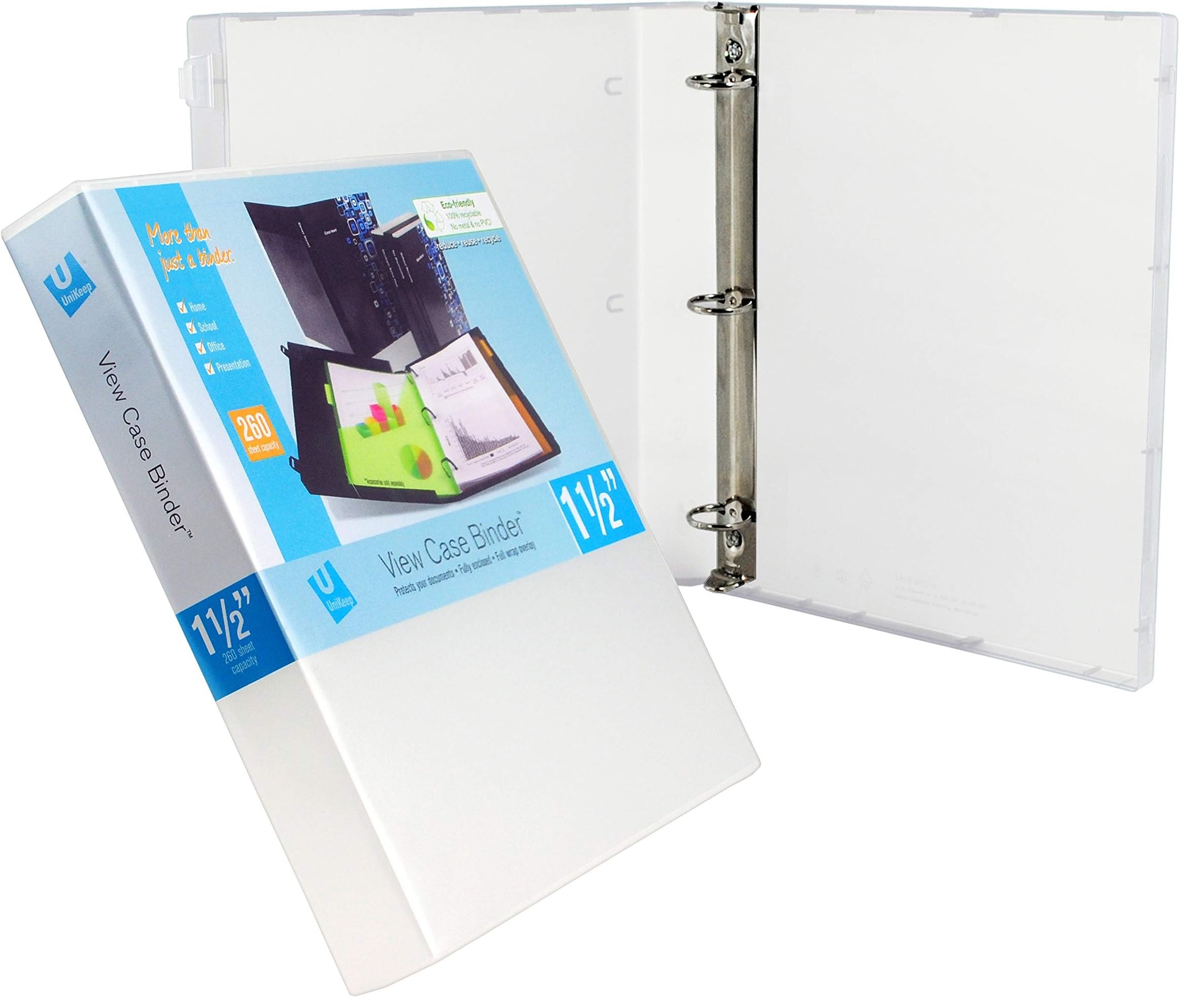 Amazon.com : Mini UniKeep 3 Ring Binder - Clear - Mini Case View Binder ...