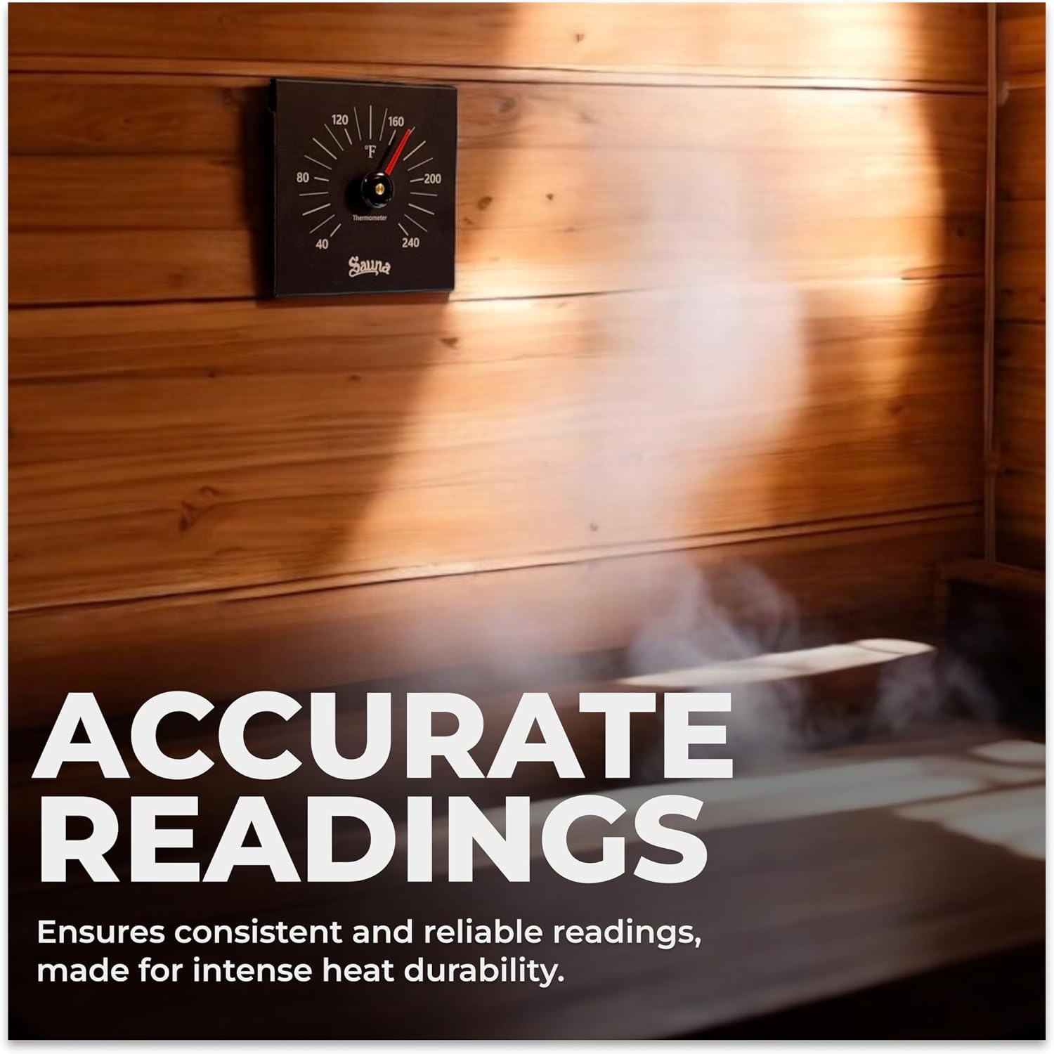 Premium Aluminum Sauna Thermometer - 100% Anodized Aluminum, Large ...