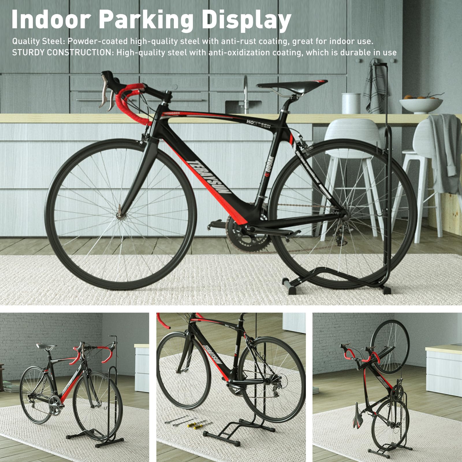 Snapklik.com : Bike Parking Stand,Bike Floor Stand Parking RackBike ...