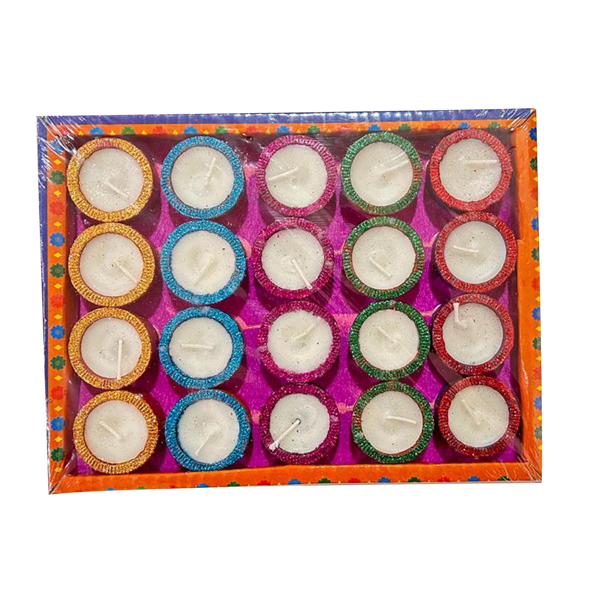 Buy TIED RIBBONS Clay Diya Set of 20 | Handmade Terracotta Big Diyas ...