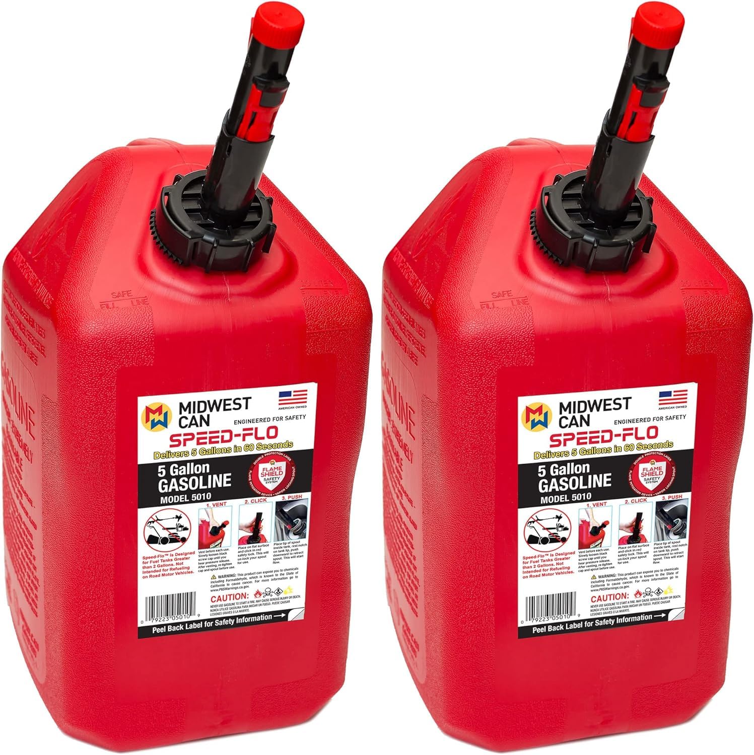 Fuelworx Stackable Gas Can 5 Gallon , Heavy Duty HDPE Fuel Container ...