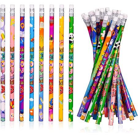 Amazon.com : emzrivo 24 Pieces Cute Pencils for Kids Fun Pencils with ...