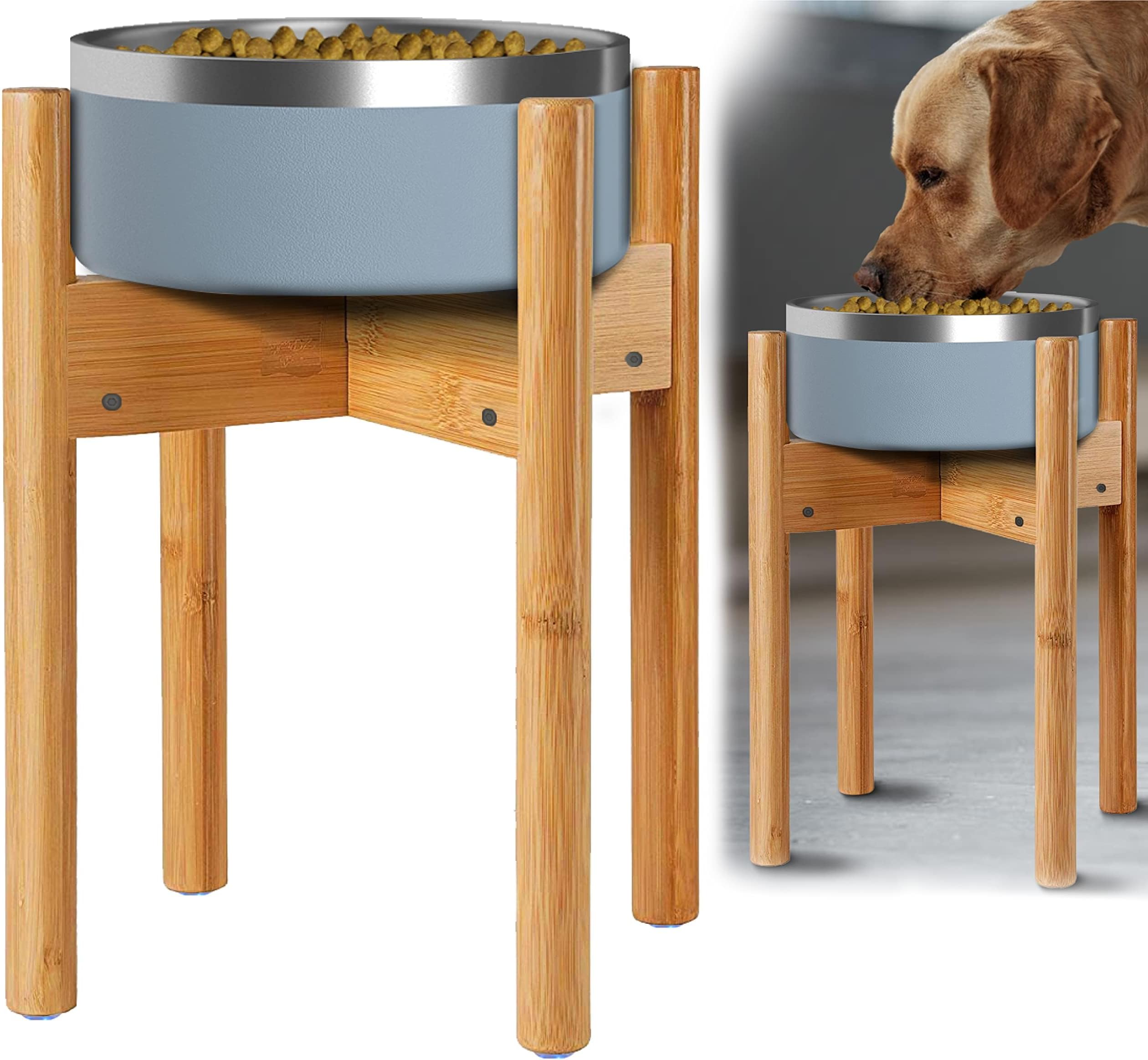 Pet Supplies : Dog Bowl Stand for Large Dogs - [14-inch High ...