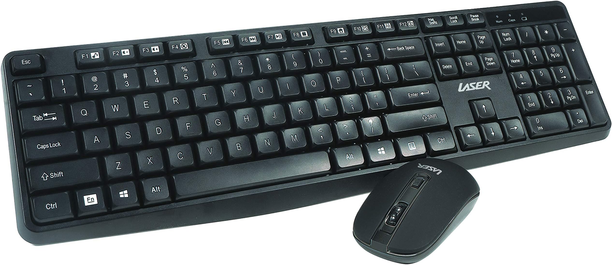 Laser Wireless Keyboard and Mouse Combo – Slim, Silent Multimedia ...