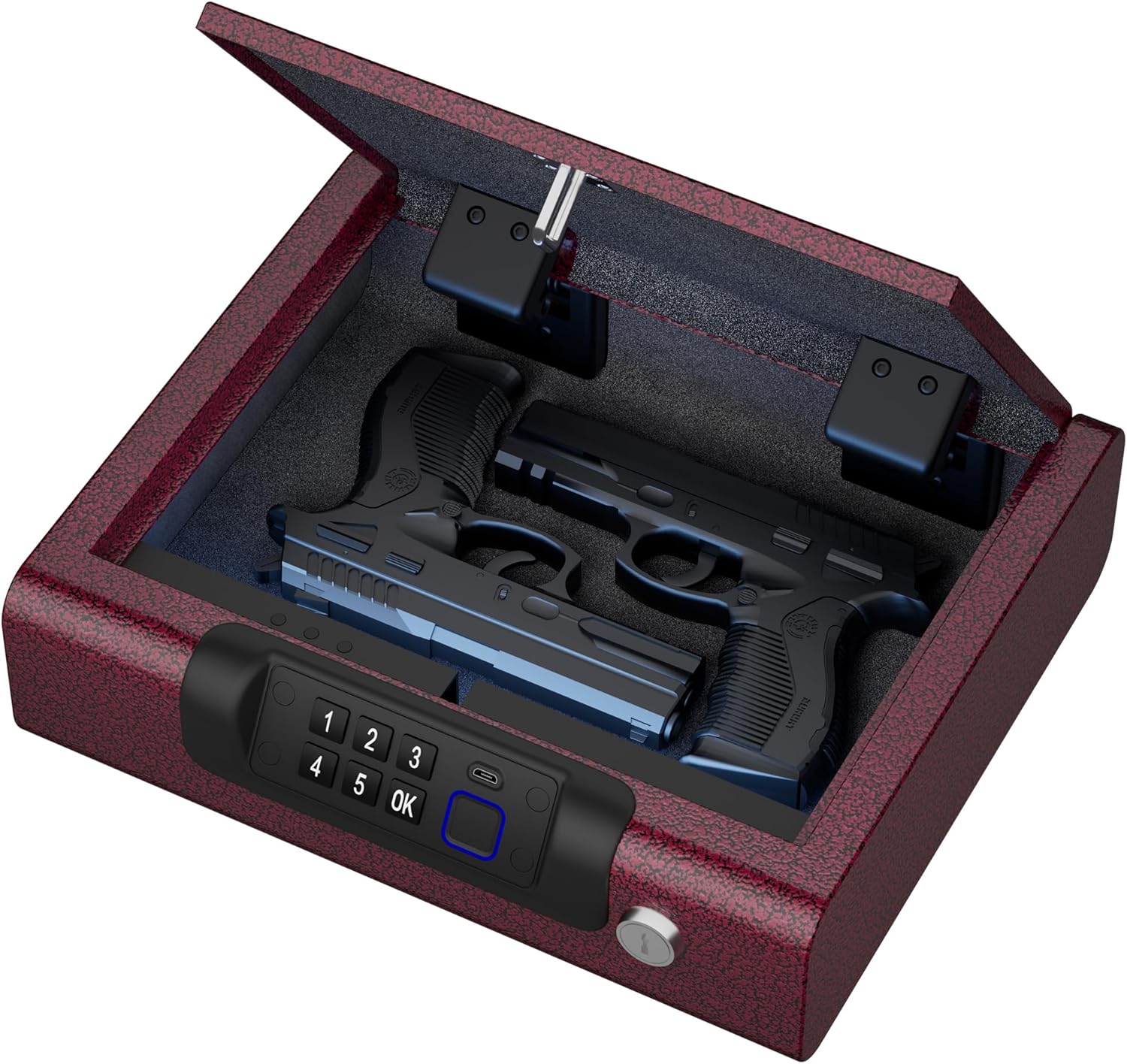 Amazon.com: Gun Safe,Biometric Gun Safe for Pistols 3-Ways unlock ...