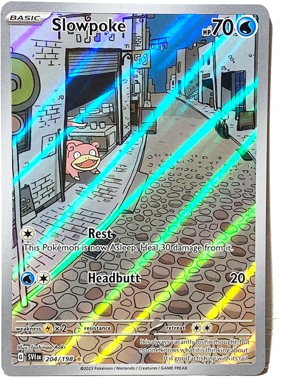 Amazon.com: Pokemon - Slowpoke 204/198 - Scarlet & Violet - Illustrator ...