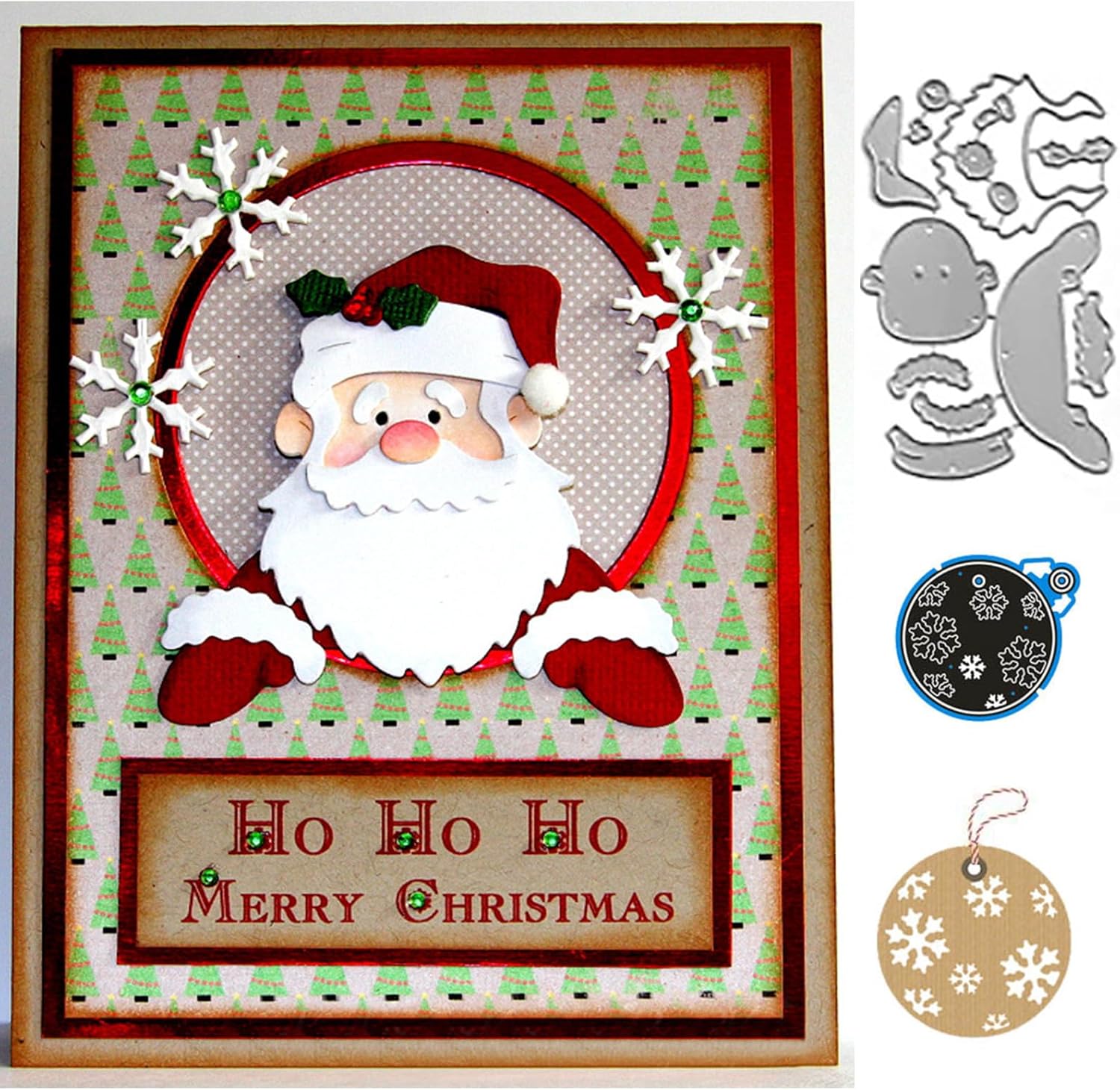 Amazon.com: Christmas Metal Stamps and Dies for Card Making, Stamps ...