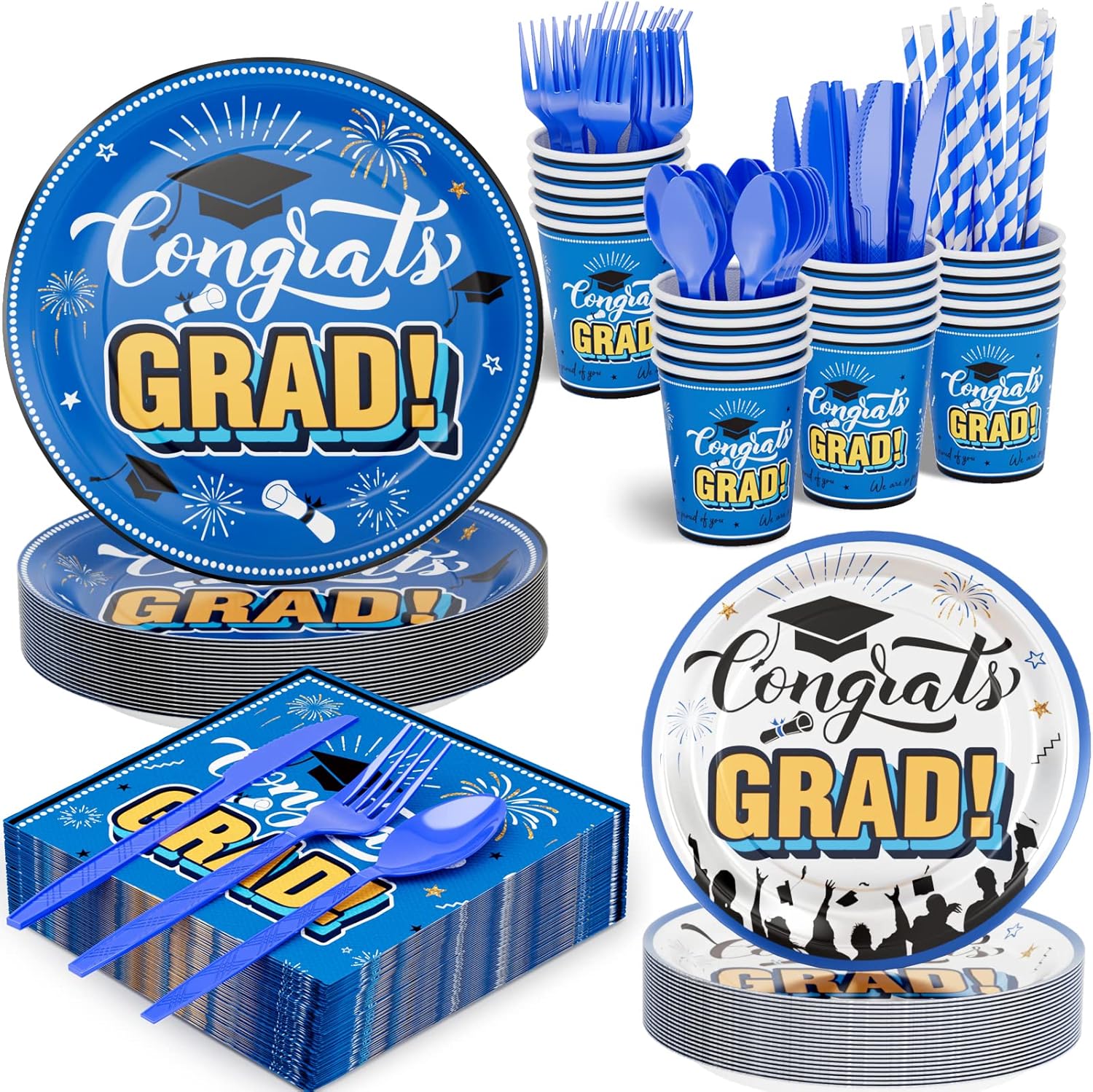 Amazon.com: 192pcs Graduation Party Supplies, Graduation Party ...