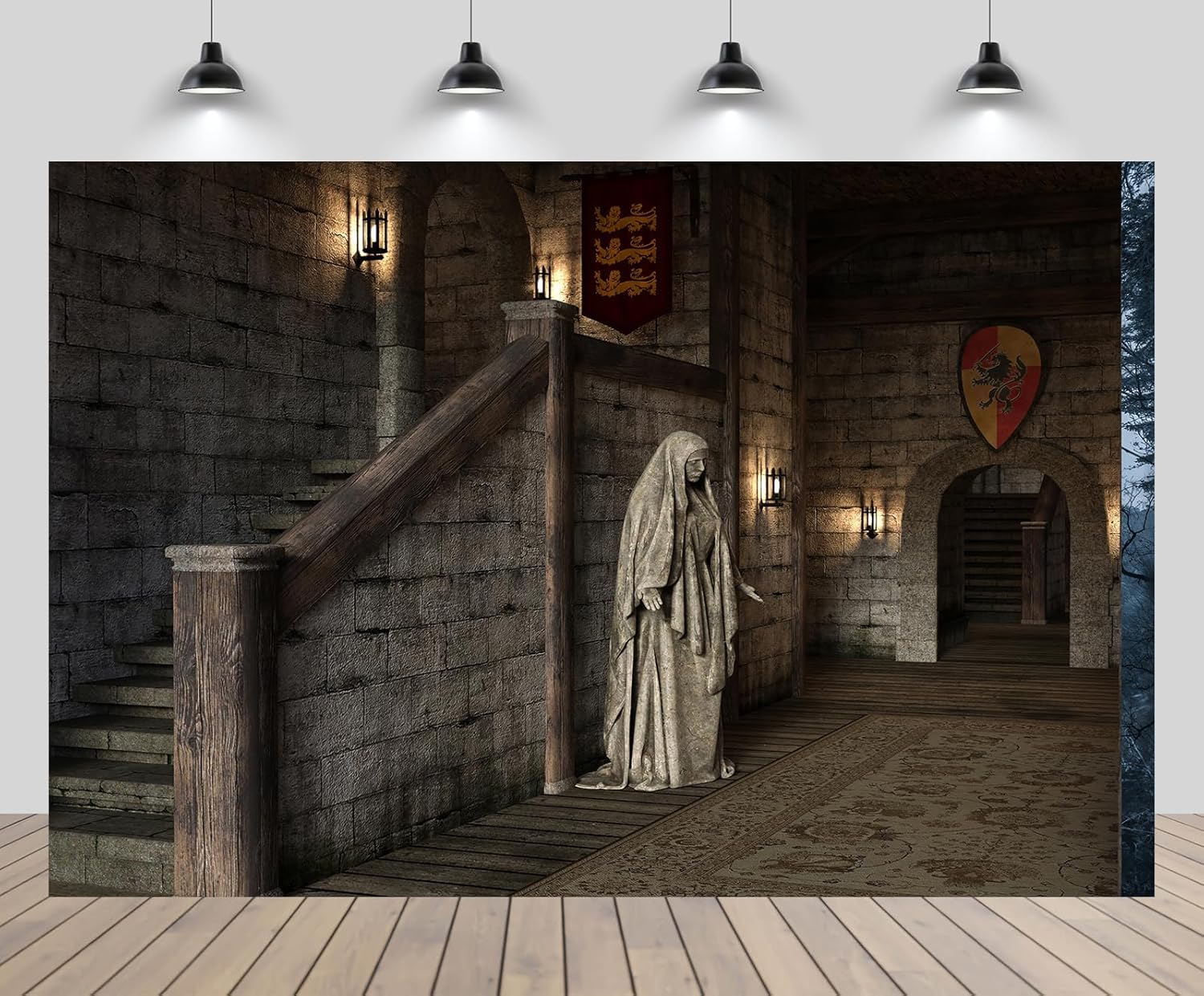 Amazon.com : CHNYWORK 8ftx6ft Vintage Castle Interior Backdrop Ancient ...