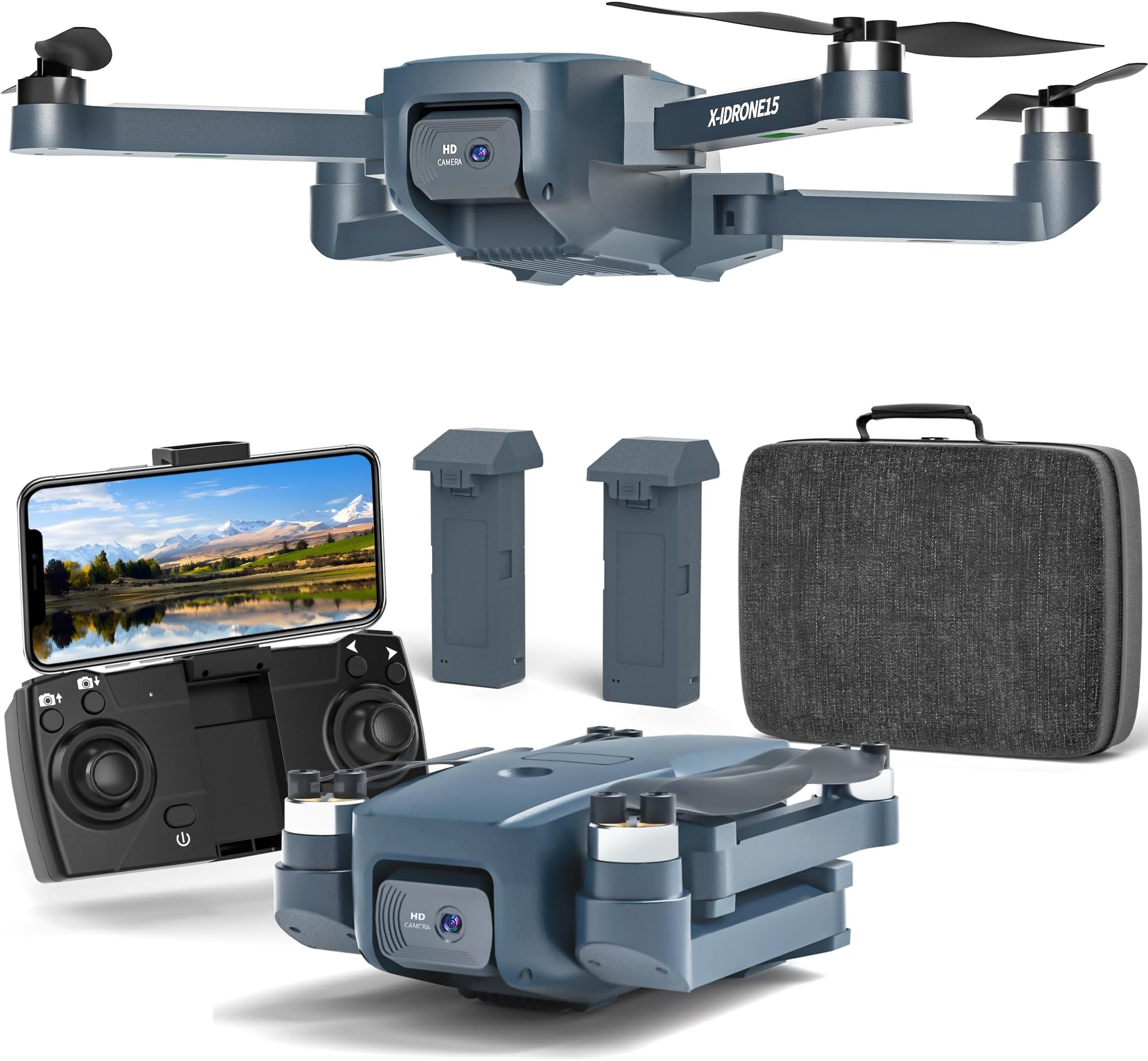 Drone avec Caméra 4K HD,Pliable Drones avec 2 Cameras,Max 40km/h ...