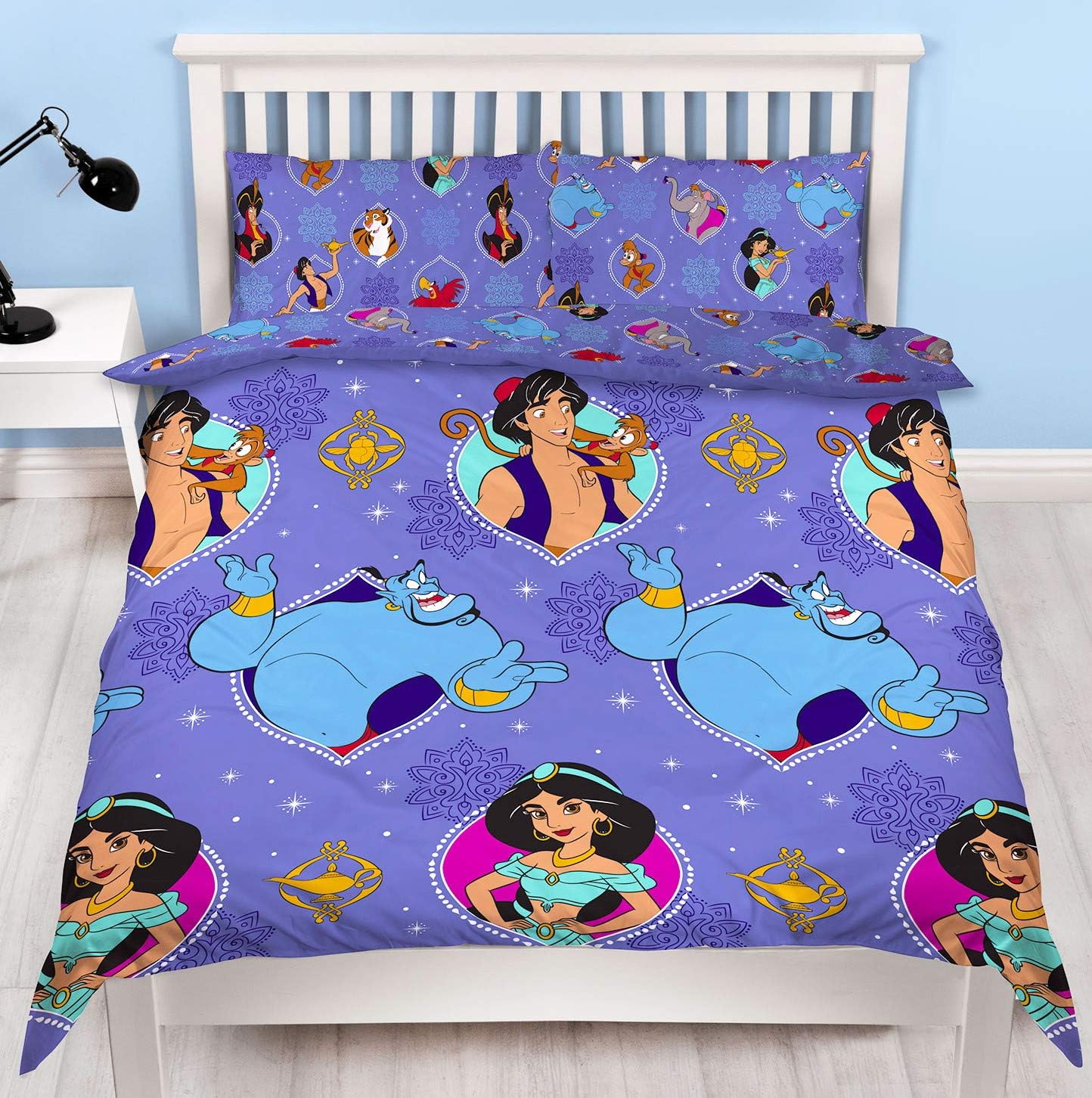 Amazon.com: Aladdin Disney Single Duvet Cover | Officially Licensed ...