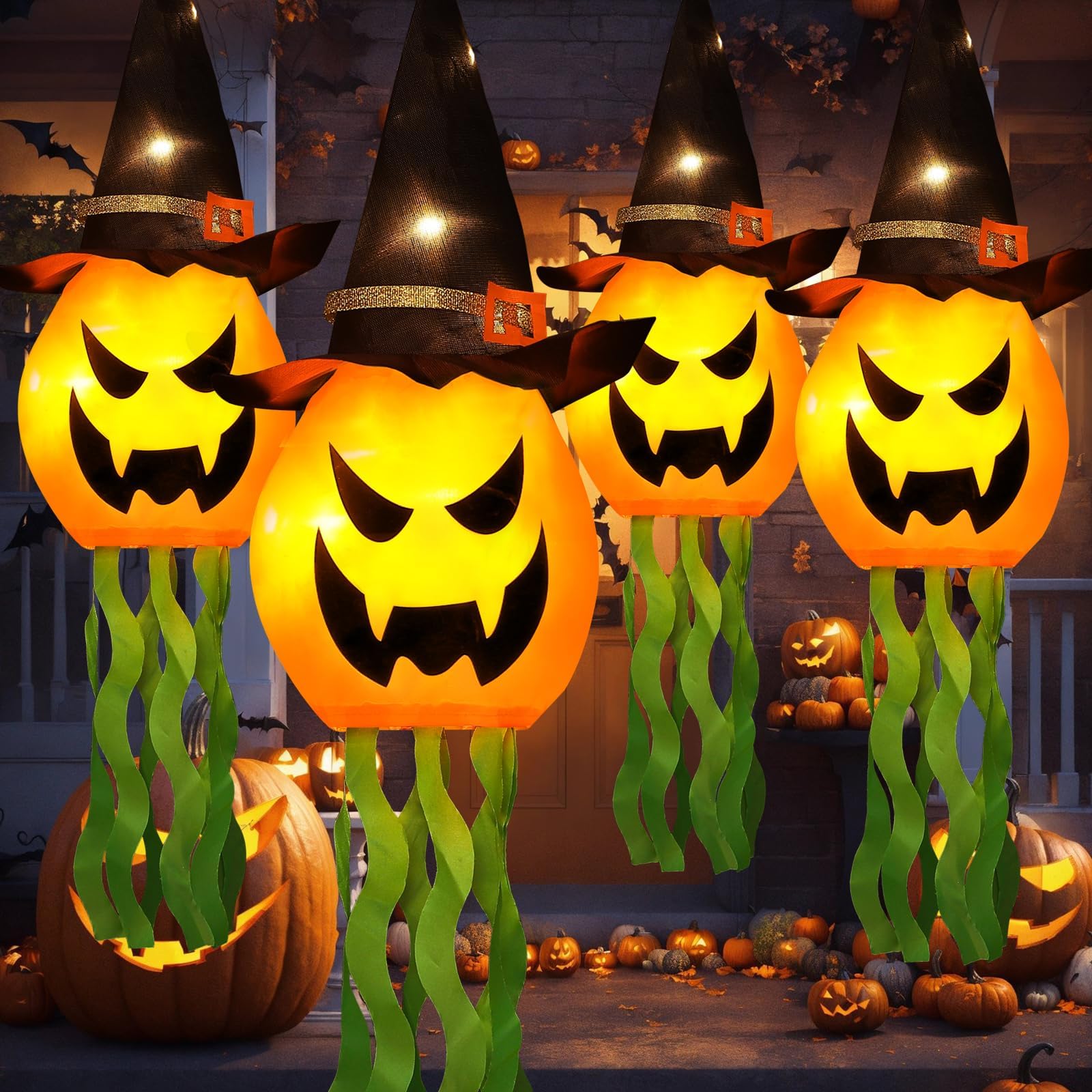 Amazon.com : Soaoo 12 Pcs Halloween Decoration Outdoor Hanging Double ...