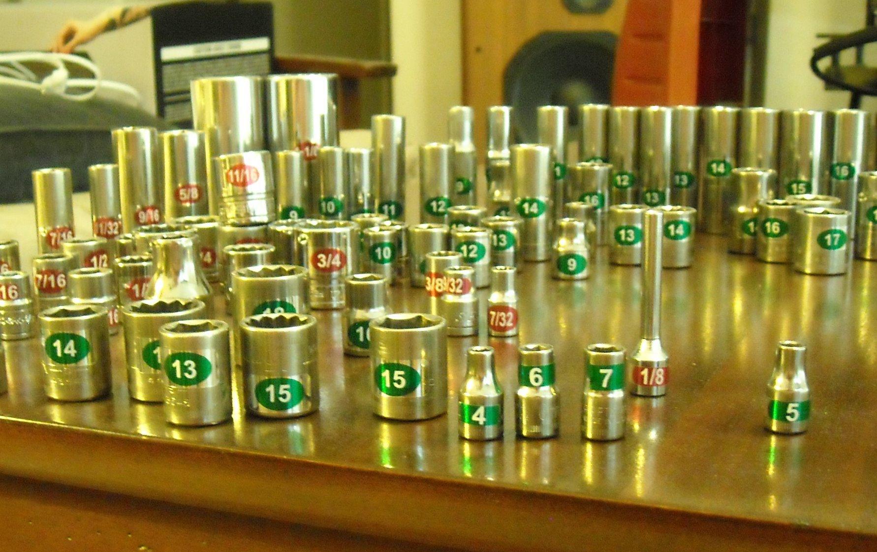 Manufacturers 10 Pack - Chrome Socket Labels (Green Edition) - Tool ...