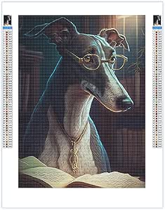 Amazon Funny Greyhound Dog Diamond Art Painting Kits For Adult