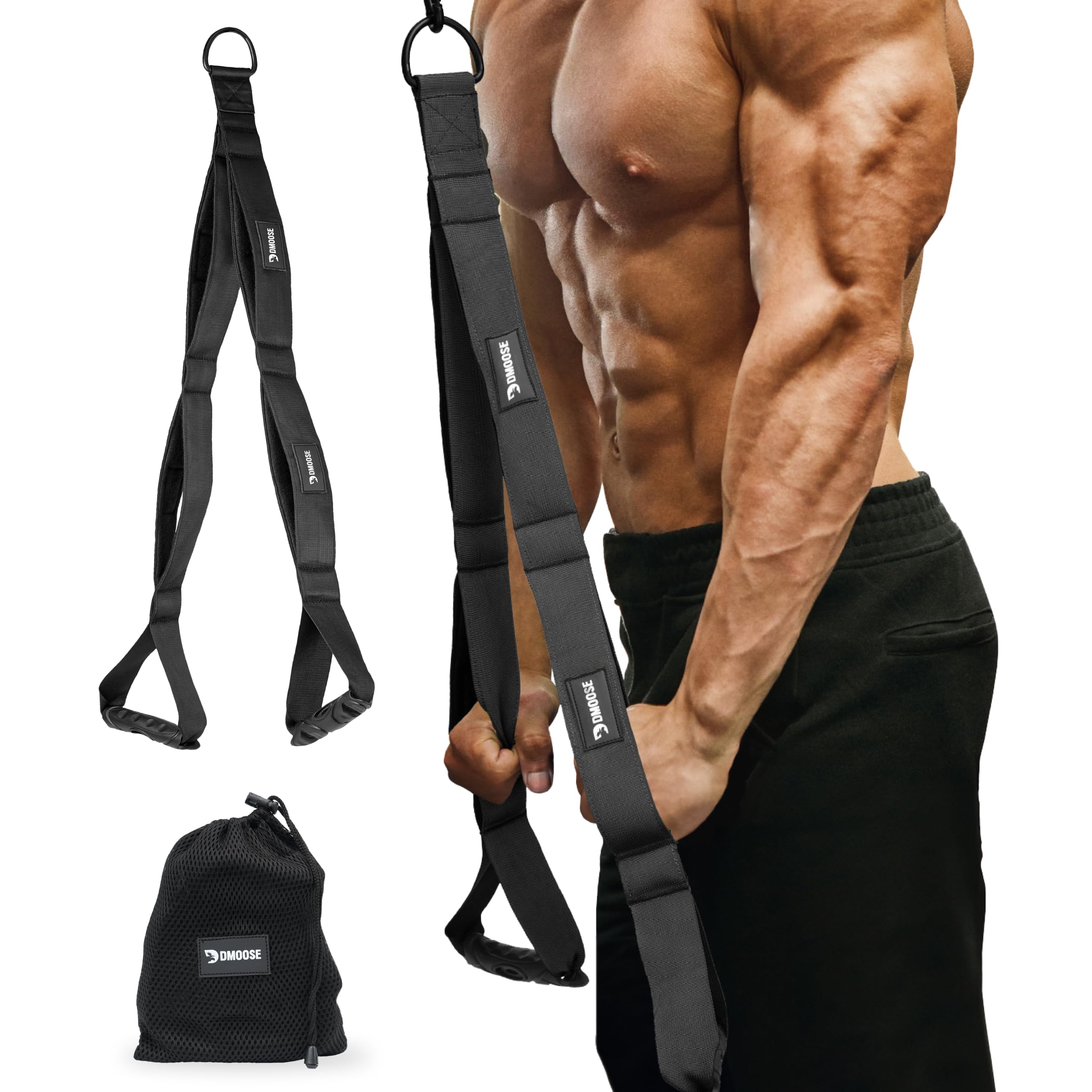 DMoose Tricep Rope Cable Attachment - Multi-Grip Gym Rope for Triceps ...