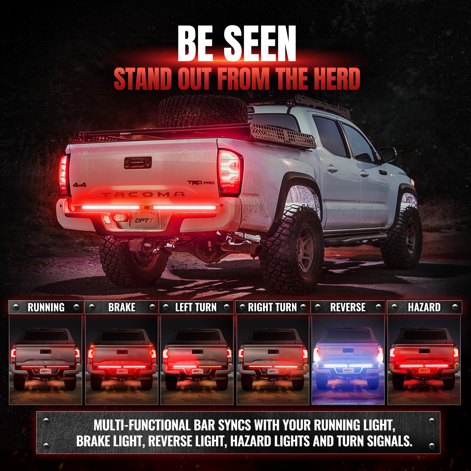 Snapklik.com : OPT7 Redline Parlux Triple Row LED Tailgate Light Bar ...