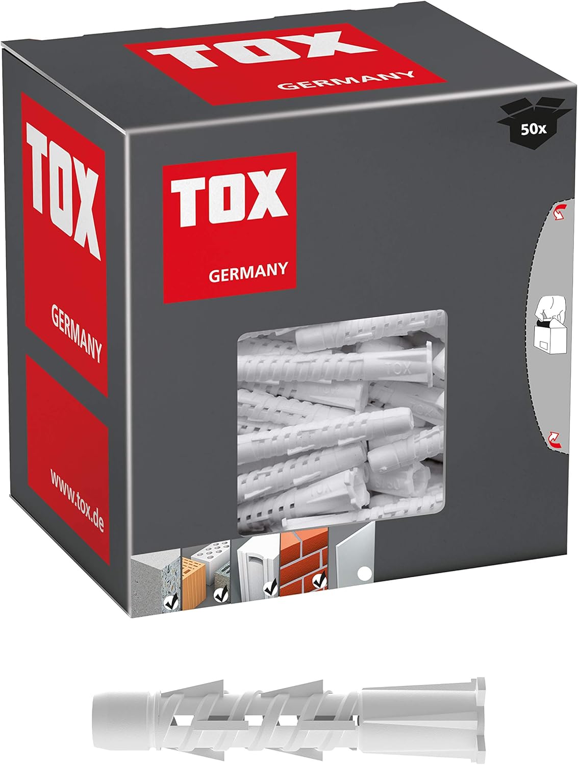 TOX all purpose plugs Tetrafix 10 x 60 mm, 50 pieces, 021100131 – BigaMart