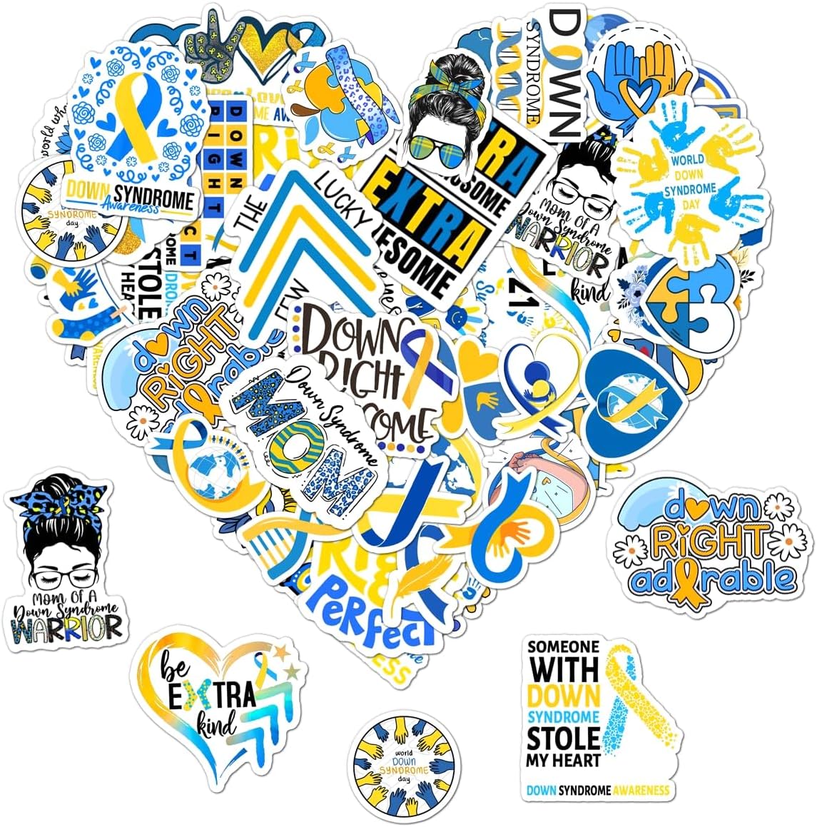 Amazon.com: 50pcs Down Syndrome Awareness Stickers, Down's Syndrome ...