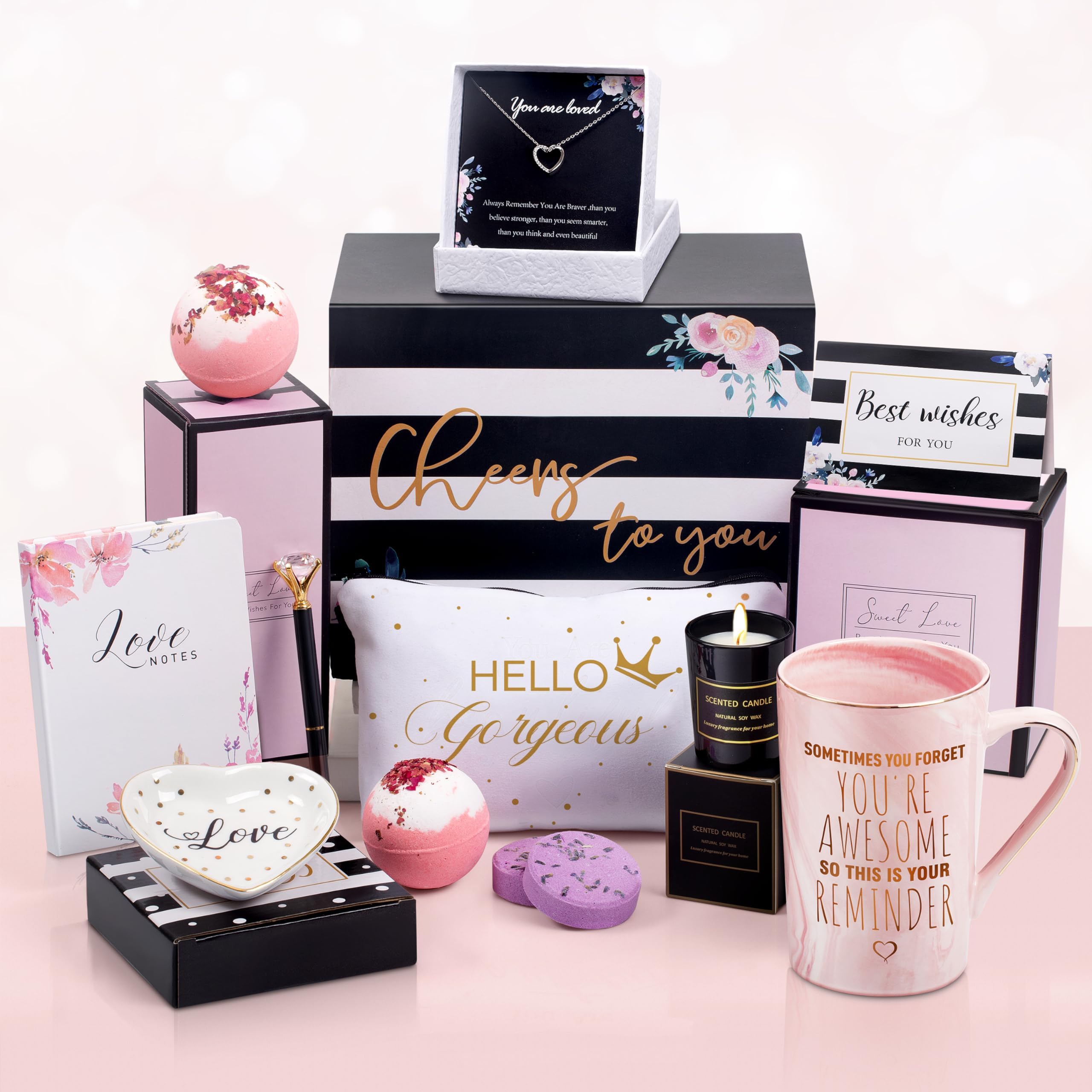 Amazon.com: Birthday Gifts for Women Happy Birthday Gift Basket for ...