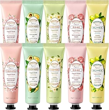 Plant Fragrance Hand Cream, 10 X 30ml Mini Hand Cream Gift Set, Hand ...