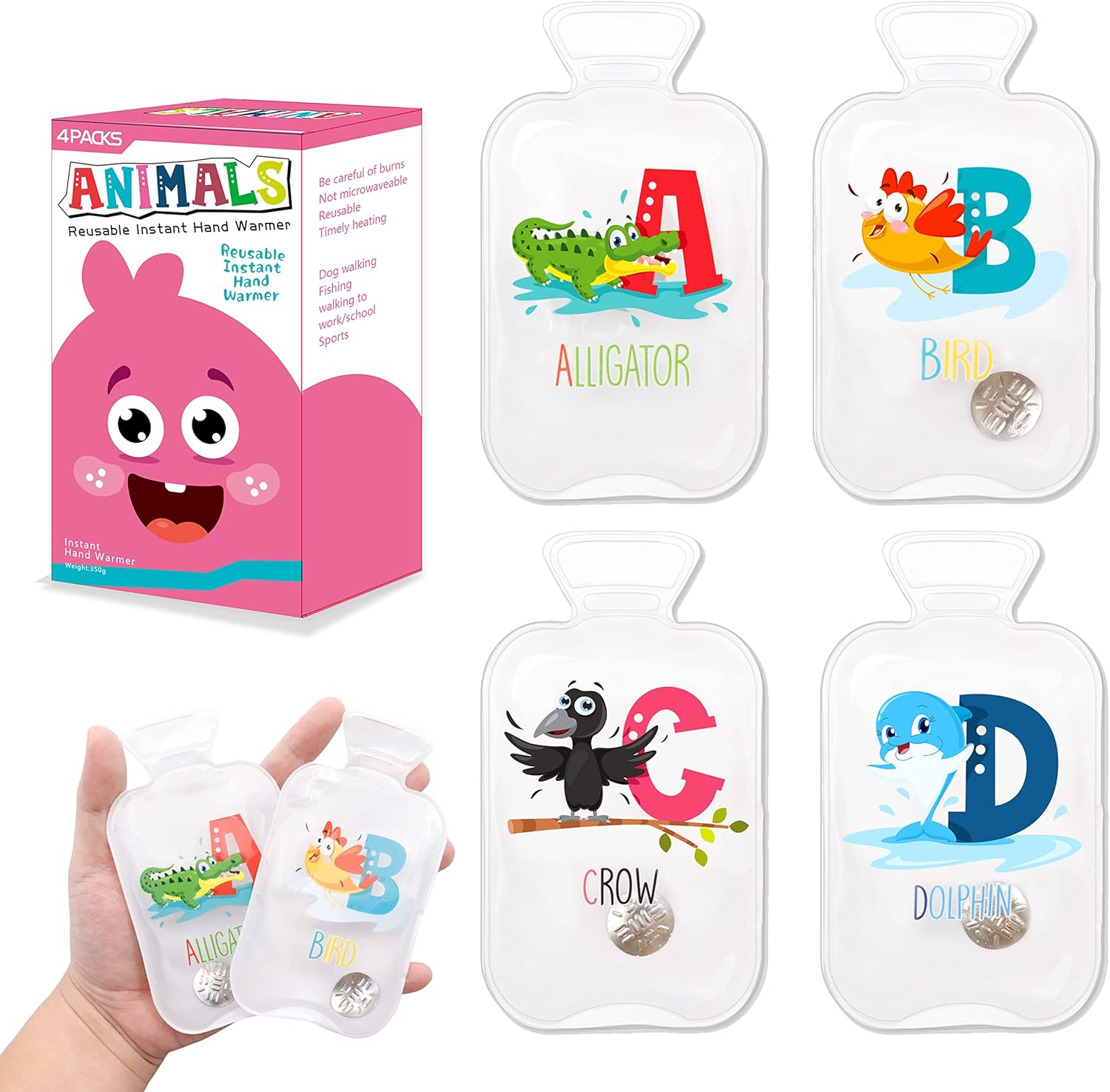 Amazon.com: Reusable Pocket Hand Warmers, Snap Heat Pack, Hand Warmers ...