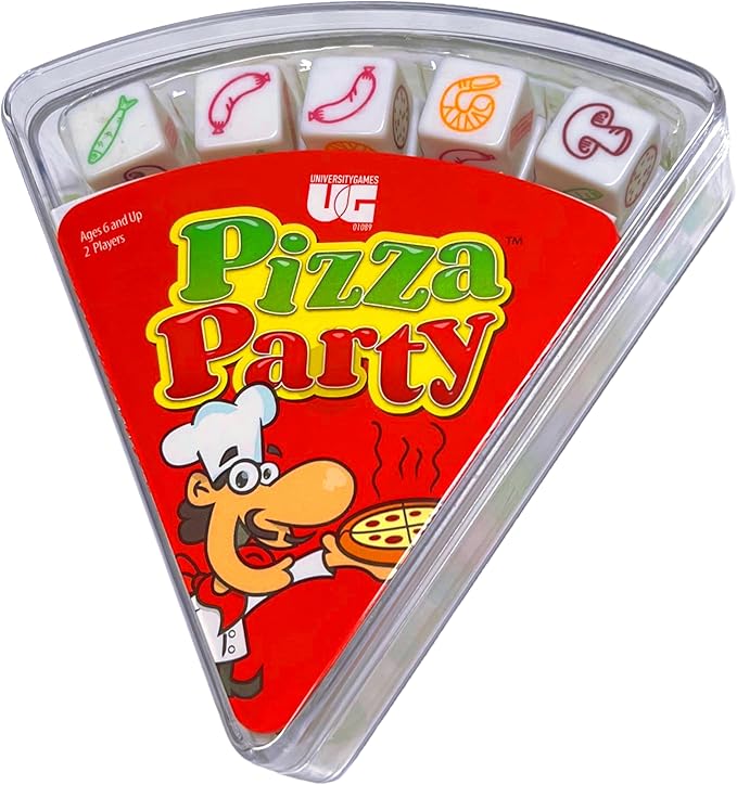 University Games Dicecapades Pizza Party Fast & Frantic Dice Game for ...
