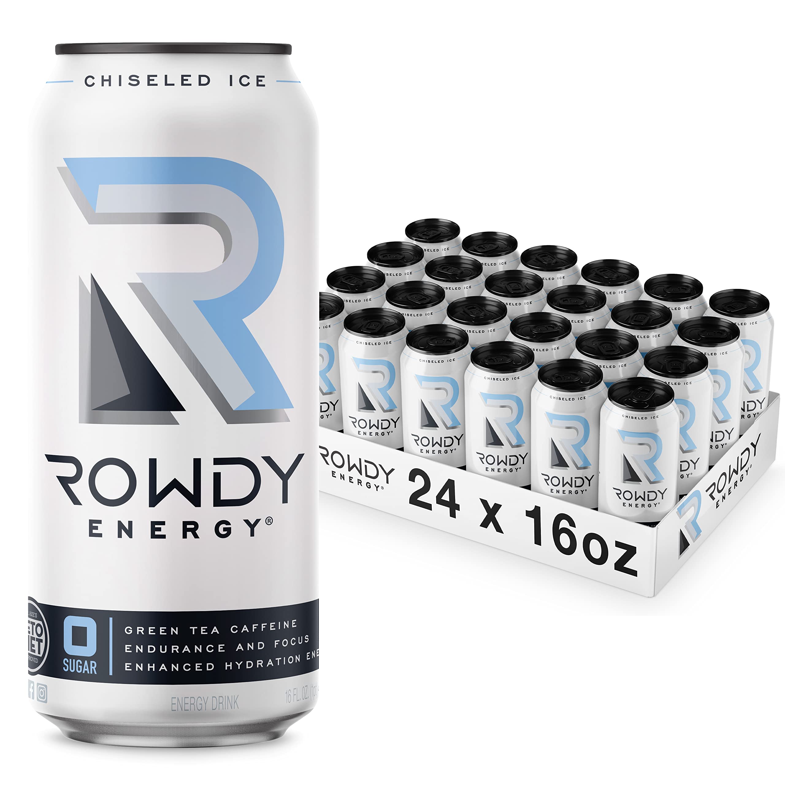 Rowdy Energy Sugar Free Energy Drink Chiseled Ice 16 Fl | Desertcart Guam