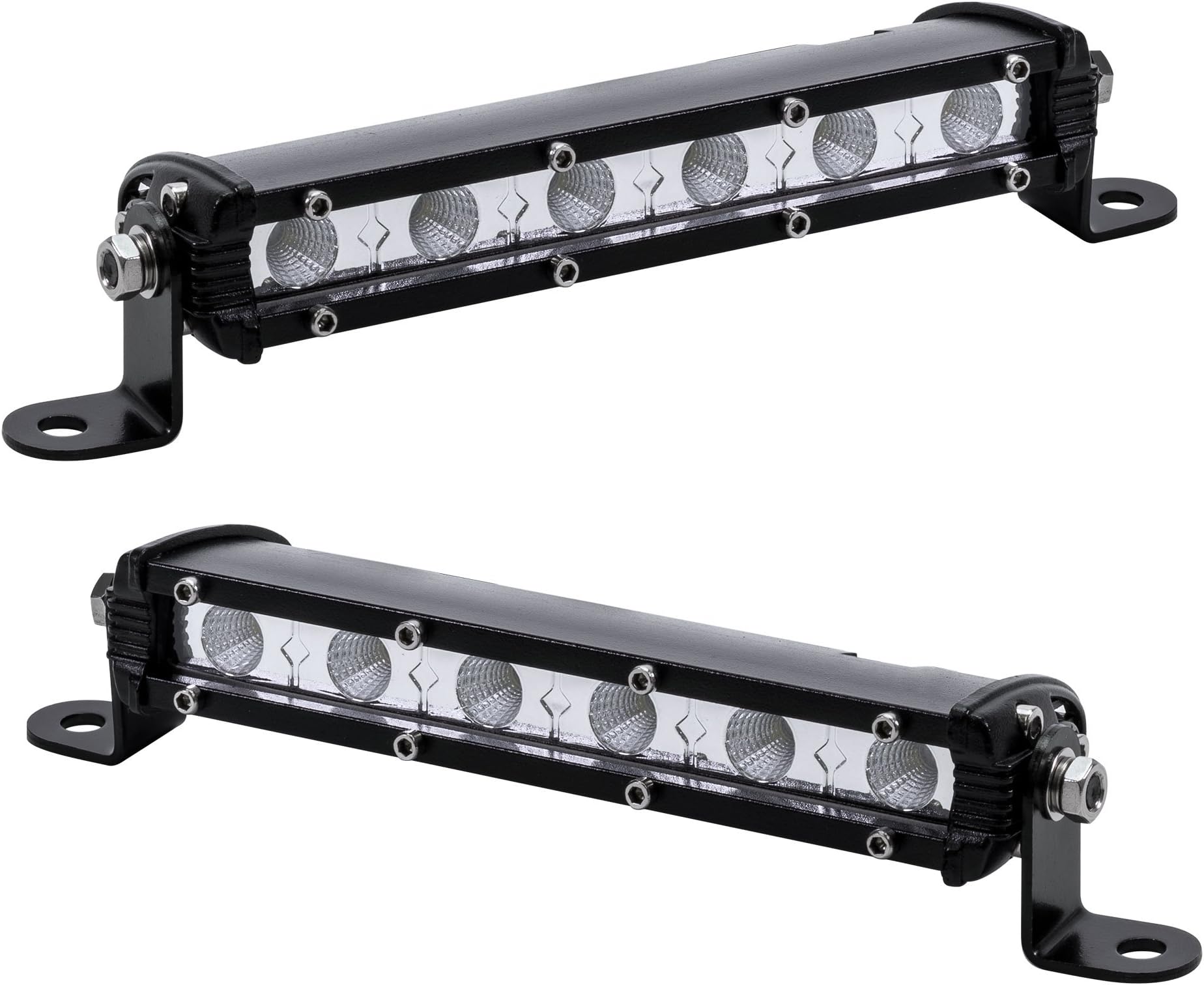 Amazon.com: True Mods 2pc 7" Ultra-Slim Single Row Off Road LED Light ...