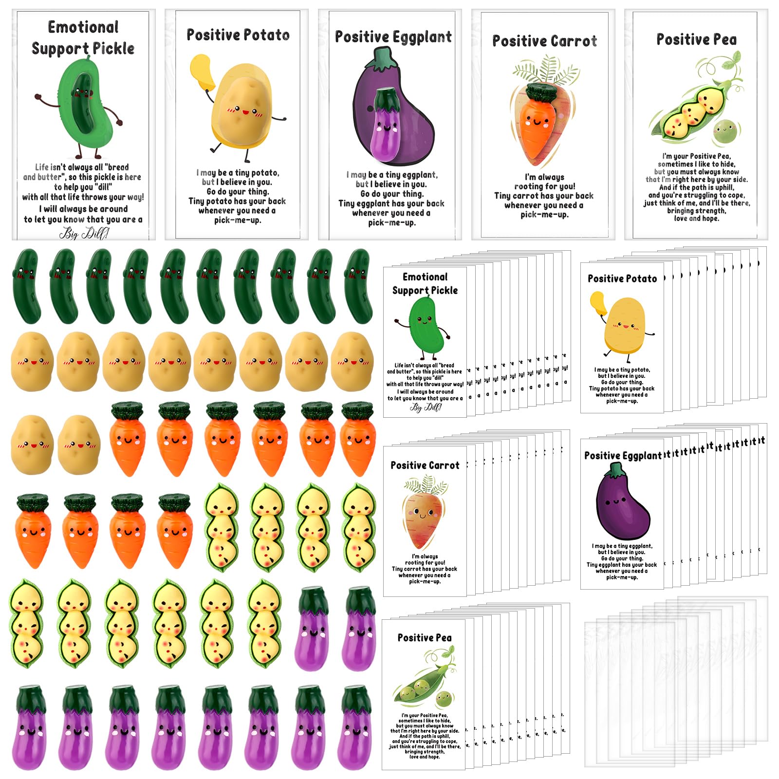 Amazon.com: CroBlissful 50 Sets Inspirational Positive Pickle Potato ...