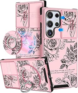 Amazon.com: Buleens for Samsung Galaxy S22 Ultra Case 6.8 Inch - with Ring Stand & Camera Cover ...