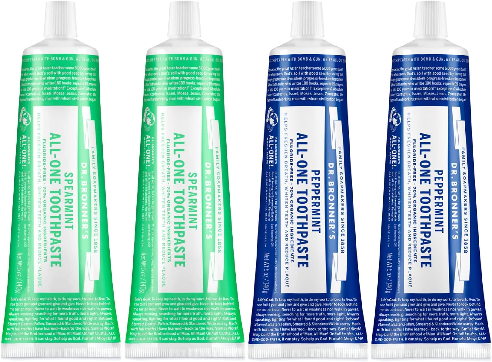 Amazon.com : Dr. Bronner’s - All-One Toothpaste (3-Pack Variety) 5 ...