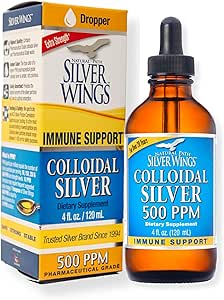 Natural Path Silver Wings Colloidal Silver 500ppm (2,500mcg) Immune ...