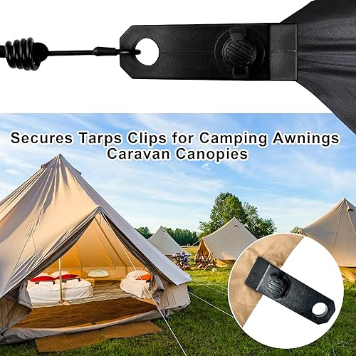 Snapklik.com : Tarp Clips Heavy Duty Lock Grip Clamps Thumb Screw Tent ...