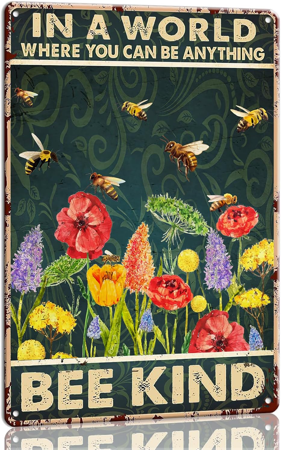 Amazon.com: Lineerby in a World Where You Can Be Anything Sign Vintage ...