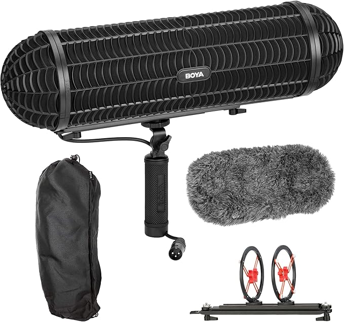 Amazon.com: BOYA BY-WS1000 Microphone Blimp Windshield Integrated XLR ...
