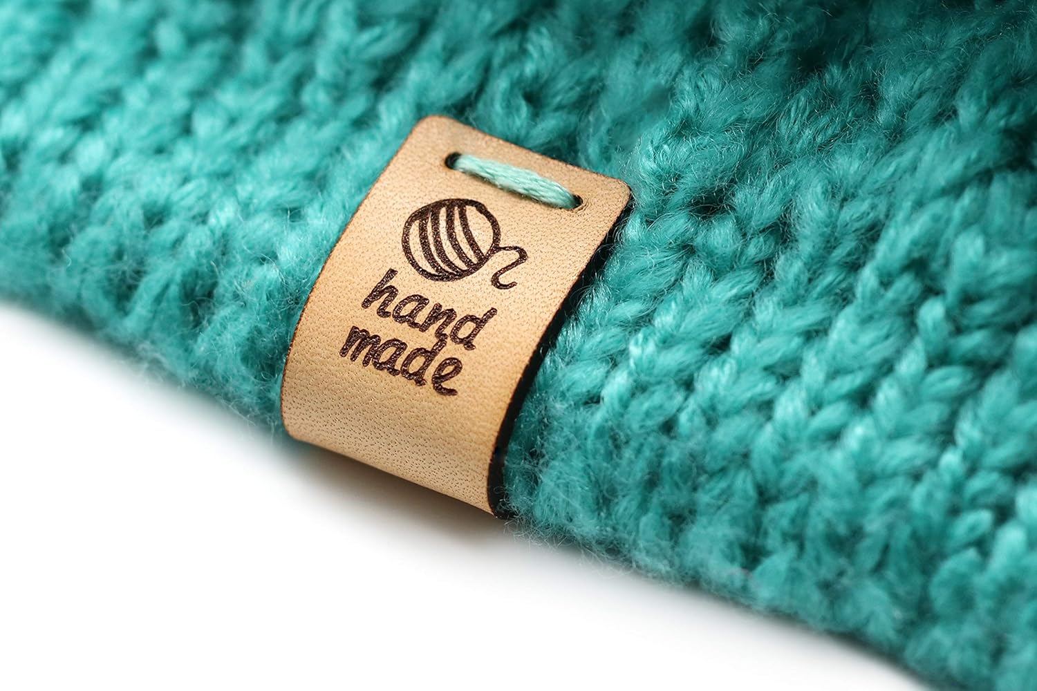 Amazon.com: 3DP Folding Handmade Leather Labels Hand Made Ball of Wool ...